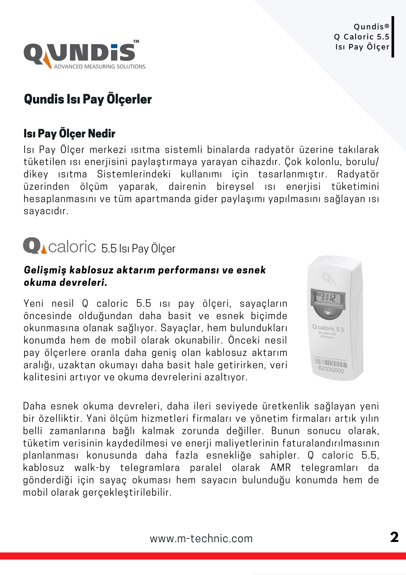 Qundis Heat Allocation Meter | M-Technic Special Compact Solutions for ...